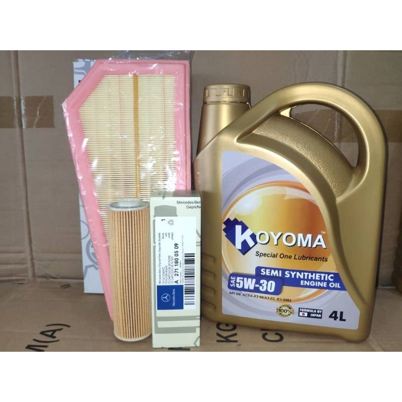 MERCEDES BENZ W204 W207 W212 M271 CGI AIR FILTER + OIL FILTER + KOYOMA ...