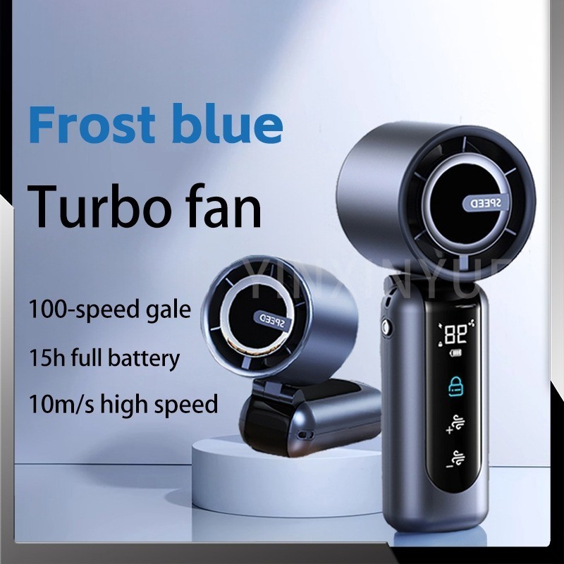 Portable Handheld Fan Strong Wind 100 Wind Speed Digital Display ...