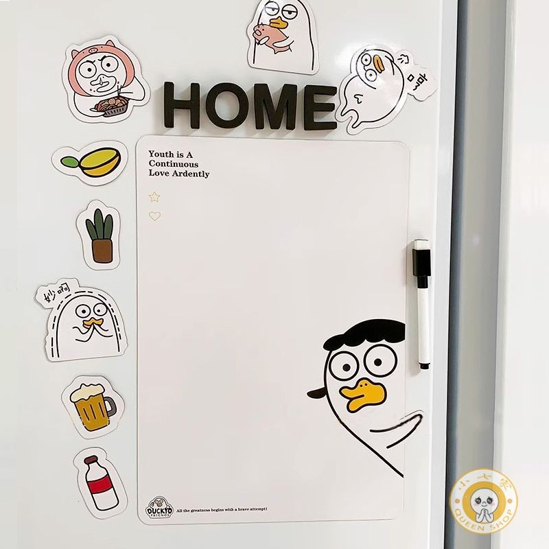 Cute Duck Message Board Fridge Magnet Magnetic Erasable Memo Tip Board ...