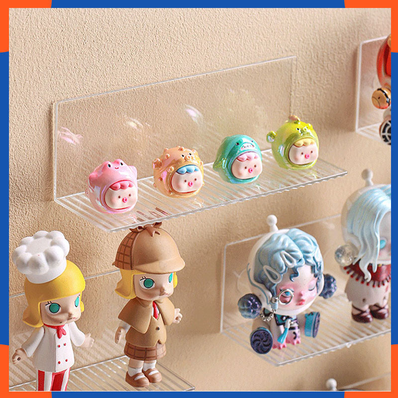 1 PC Blind Box Storage Wall Mounted Rack Figures Showcase Display Rack ...