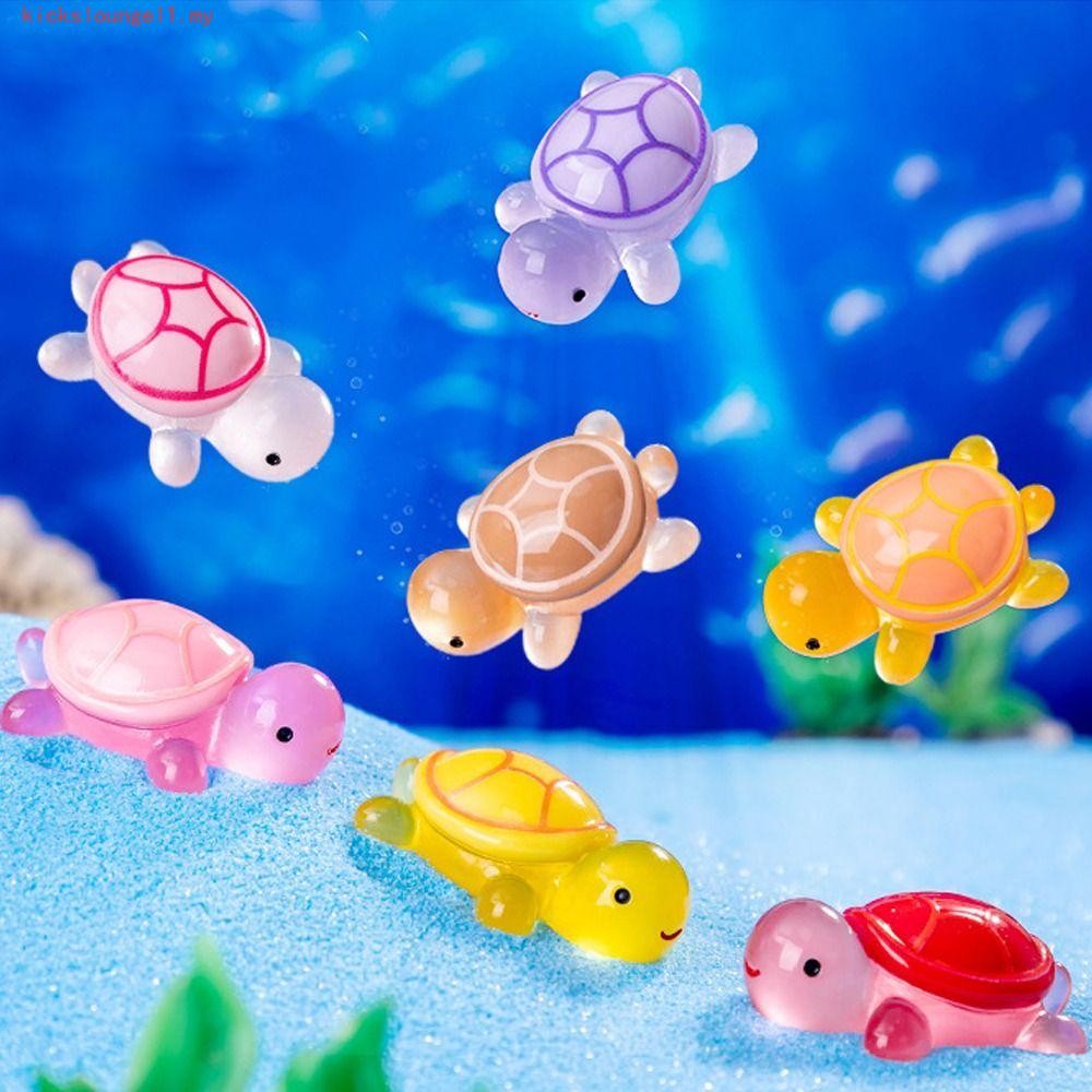 KICKSLOUNGEL Mini Luminous Turtles Ornament, Cartoon Light in The Dark ...