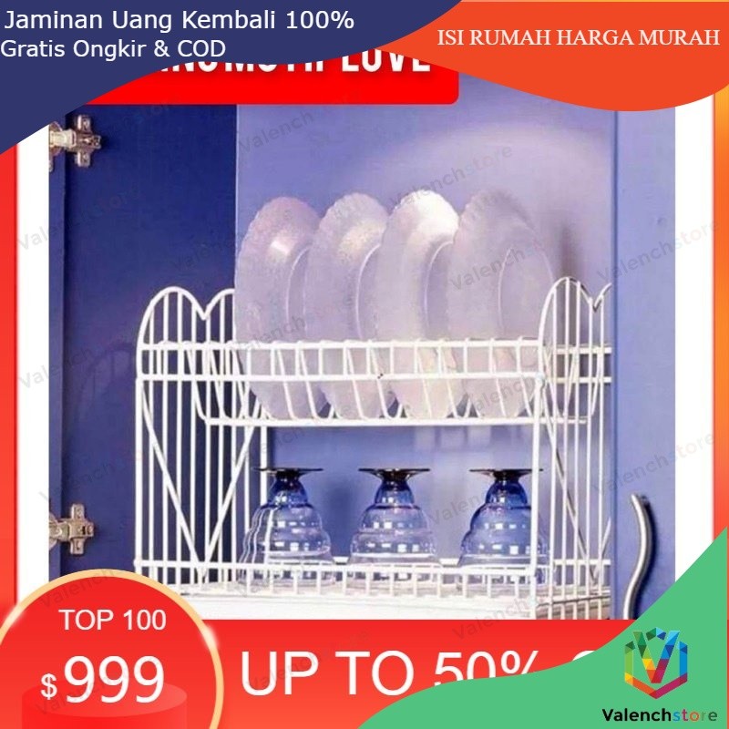 Heart MOTIF GLASS PLATE RACK SUSUN 2 - ANTI RUST RACK - DISH RACK ...