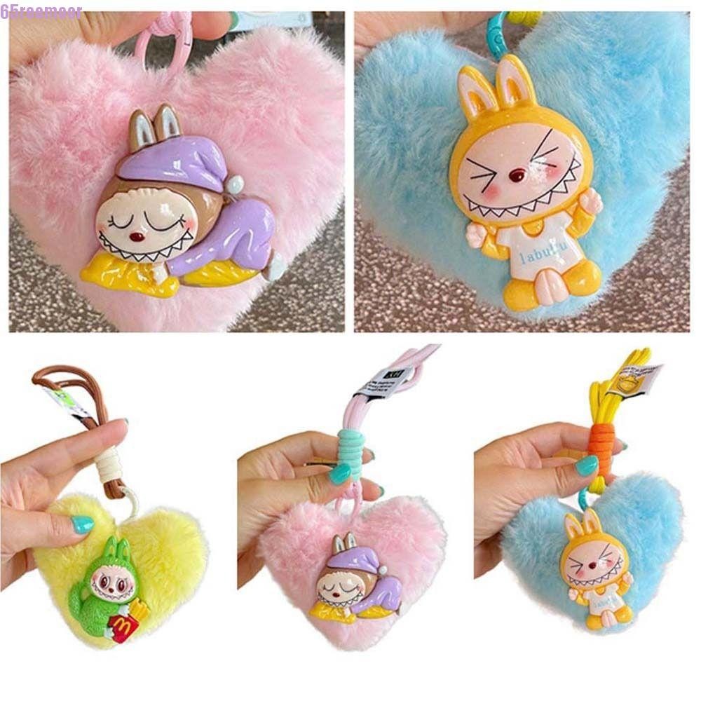 REEMOOR Labubu Keychains, Plush Dolls Keyrings Labubu Bag Hanging, Cute ...