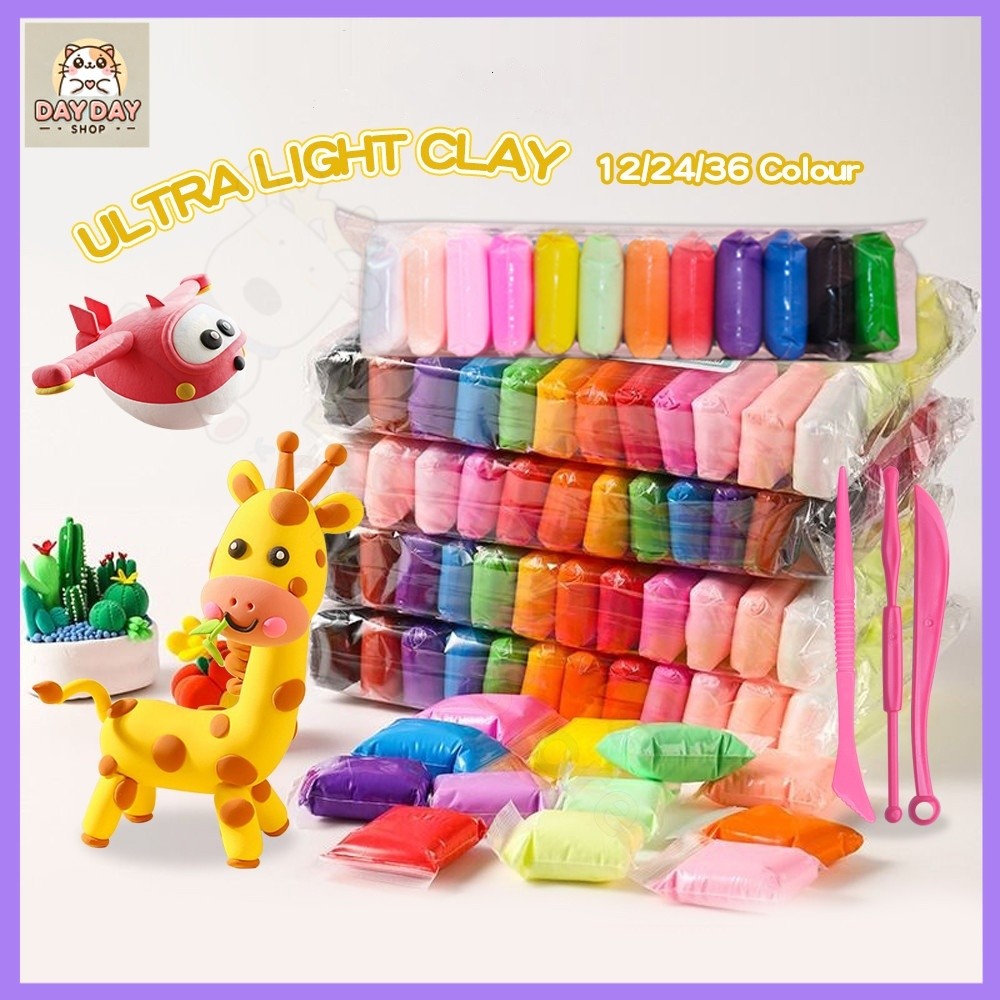 COD Super Light Clay Butter Slime/Air Dry Clay Set 12/24/36colour ...