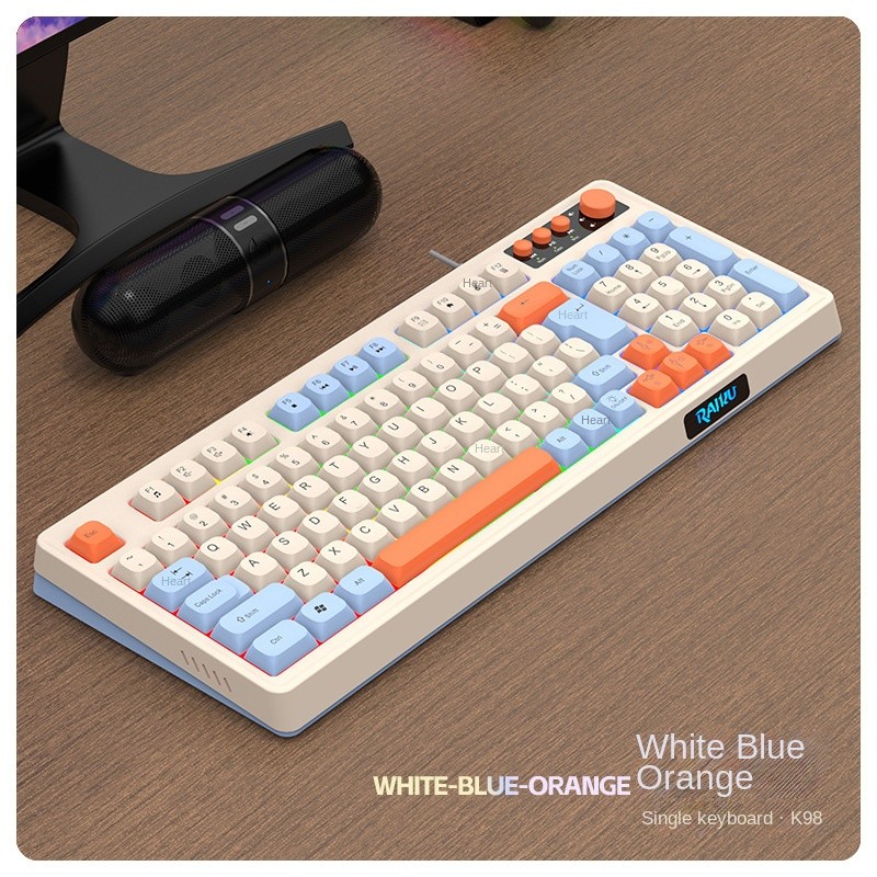 Rakui K98 Customized Keyboard USB Mechanical Feel Desktop Computer ...