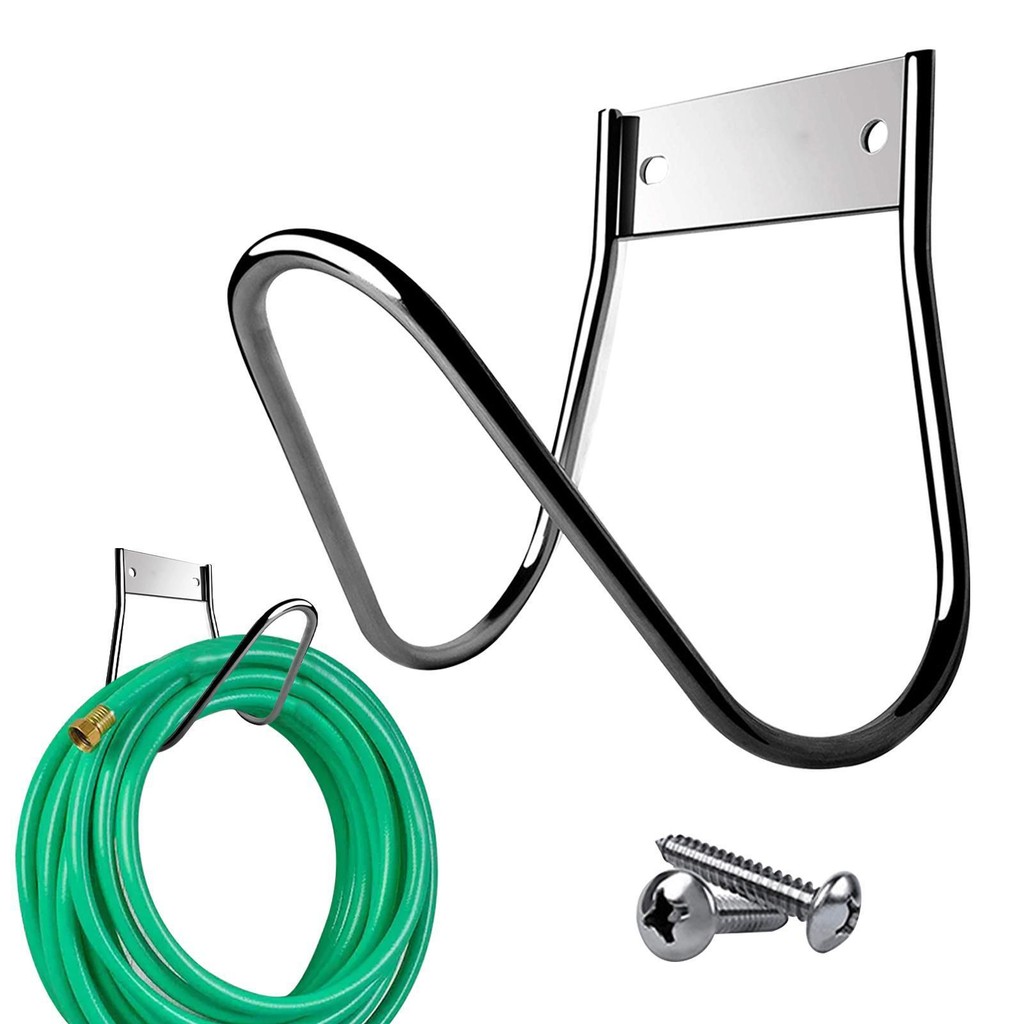 Garden Hose Holder Stainless Steel Small Wall Mount Garden Hose Hook ...