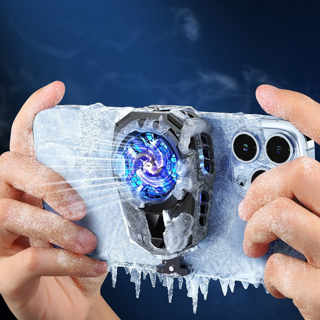 REMAX CLAMP MOBILE PHONE RADIATOR FAN GAMING COOLER WITH COLORFUL RGB ...