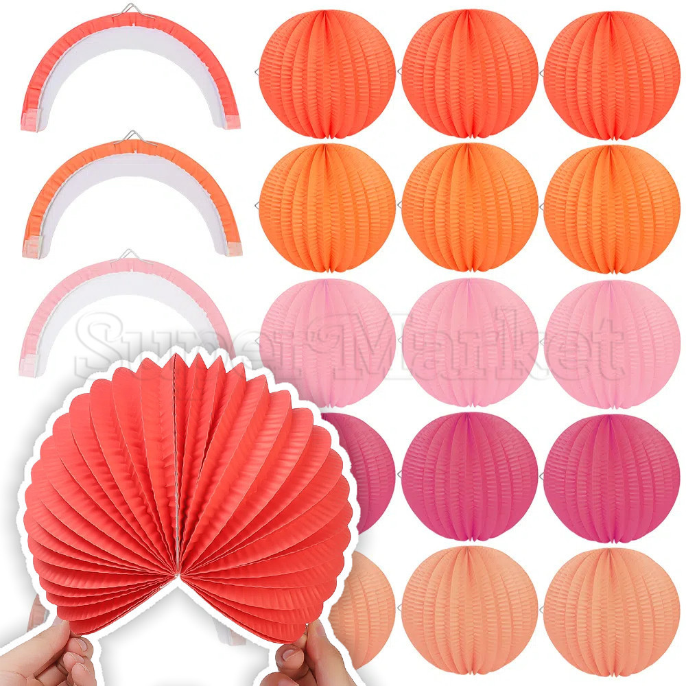 [ Featured ] Multicolor Folding Paper Lantern - Chinese Ball Shaped ...