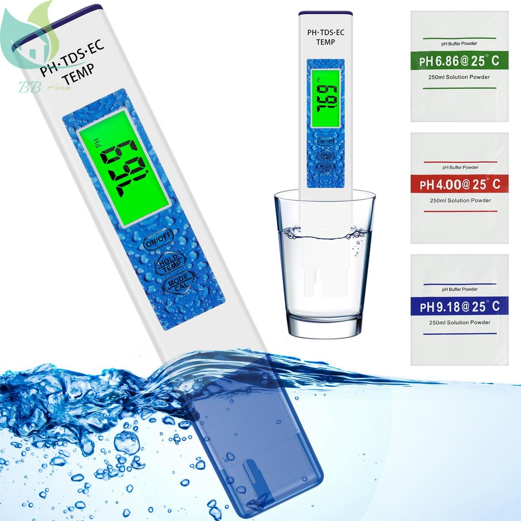 PH Meter PH and TDS Tester with LED Display Screen 0.05ph High Accuracy ...