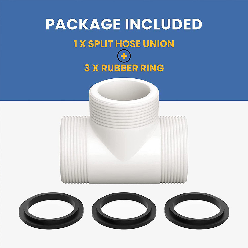 Pool Pump Hose Tee T-Joint Connector with 3 L Rings for Intex Coleman ...