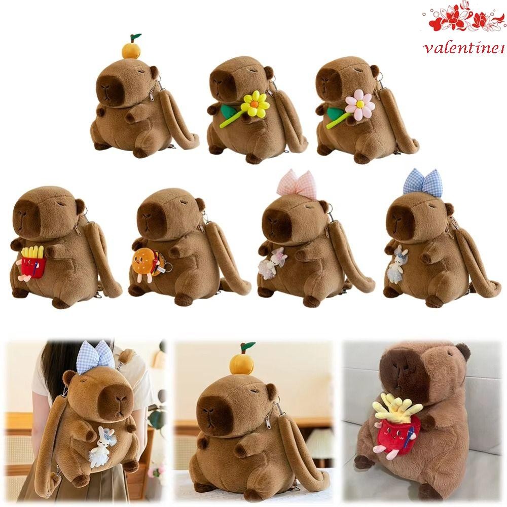 VALENTINE1 Capybara Plush Backpack, Animal Cartoon Big Capacity ...