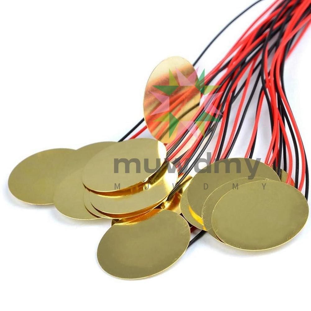 15pcs Piezo Pickup 20mm Piezo Amplifiers Discs Piezo Disc Transducer Contact Microphone Trigger ...