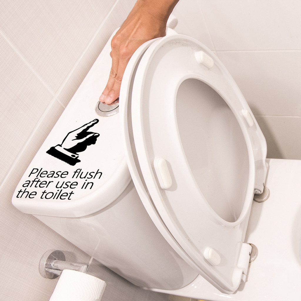 DIY Toilet Sticker Batoom Decor Please Flush After Use In The Toilet ...