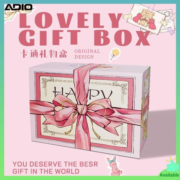 Gift box empty box cute cartoon birthday gift box pink bow creative ...