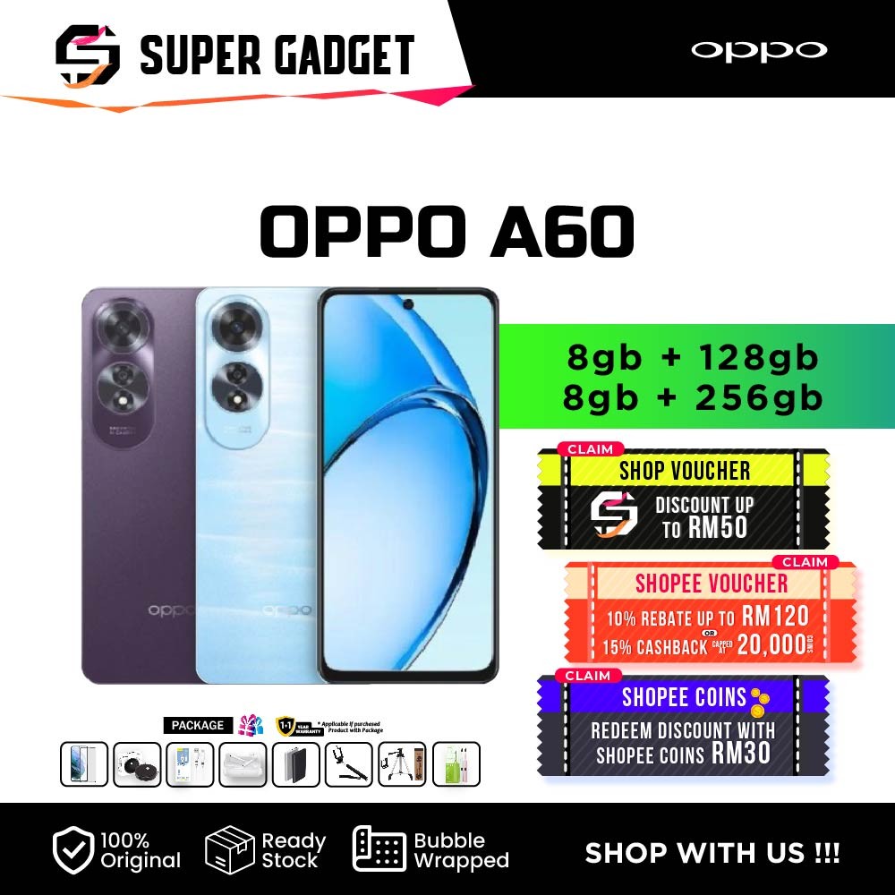 OPPO A60 [8GB RAM 128GB ROM] [8GB RAM 256GB ROM] - Original OPPO ...