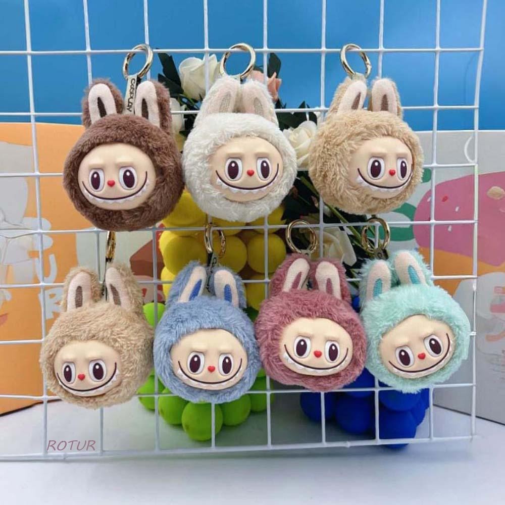 ROTUR Labubu Enamel Face Keyring, Cartoon Backpack Charms Labubu Doll ...