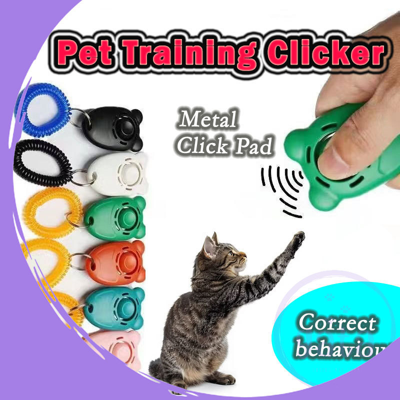 GATA Pet Training Clicker Metal Pad Button Sound Kit Obedience Trainer ...