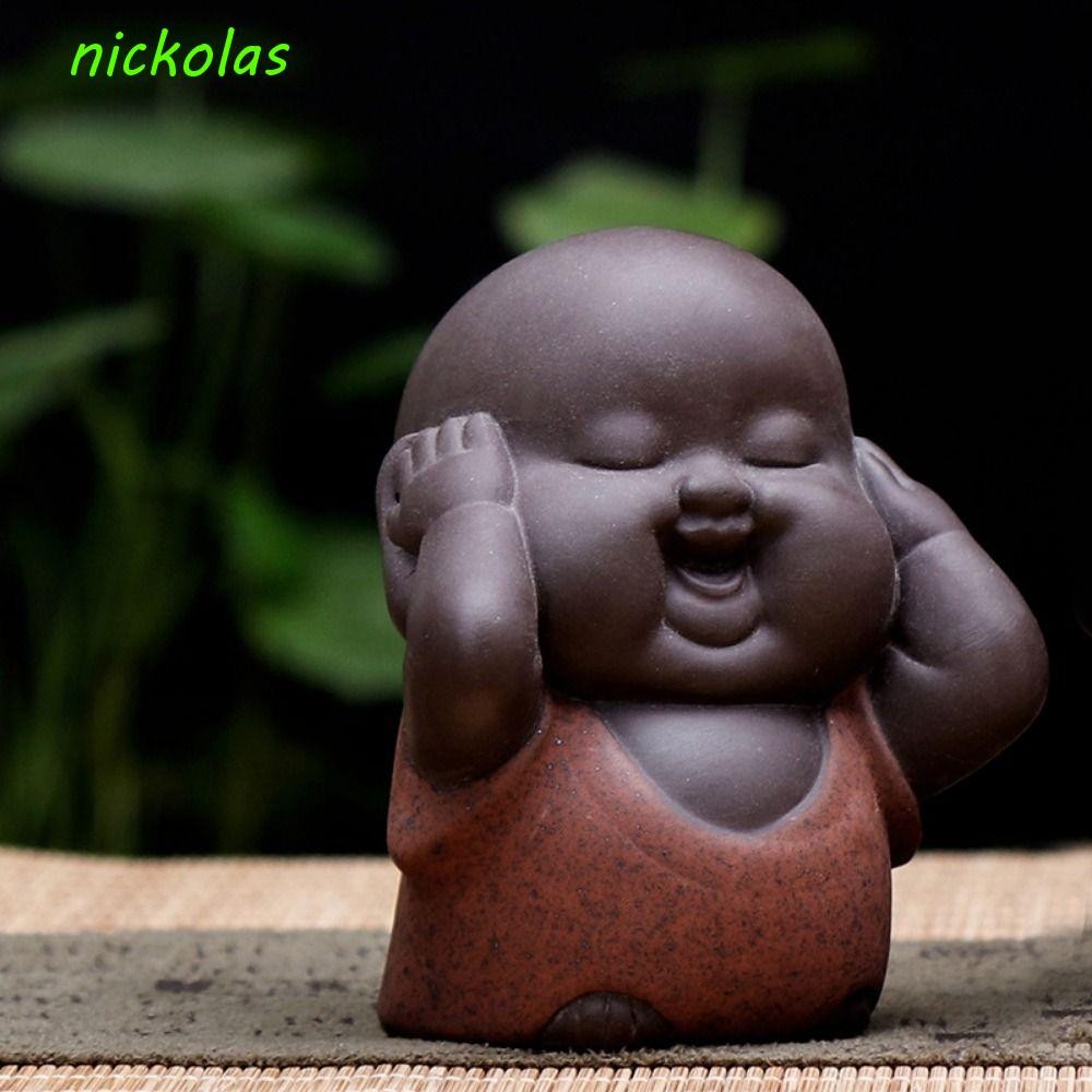 NICKOLAS Small Monk Figurine, Mini Cute Zen Monks Ornaments, Creative ...