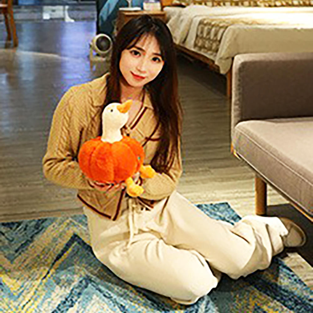 Stuffed Pumpkin Duck, Pumpkin Plush Toy, Soft Couch Throw Pillow ...