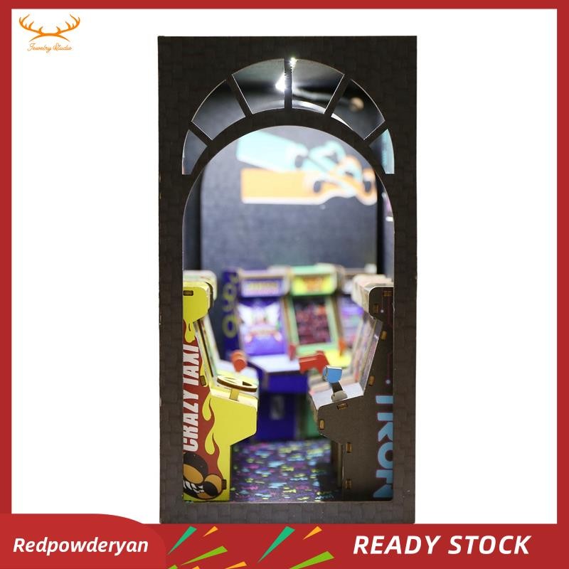 [Redpowderyan] Flynn'S Arcade Themed Booknook, 3D Wooden Puzzle ...