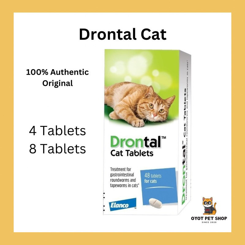 100% Original Drontal Cat Deworm Tablet / Ubat Cacing Kucing | Shopee ...