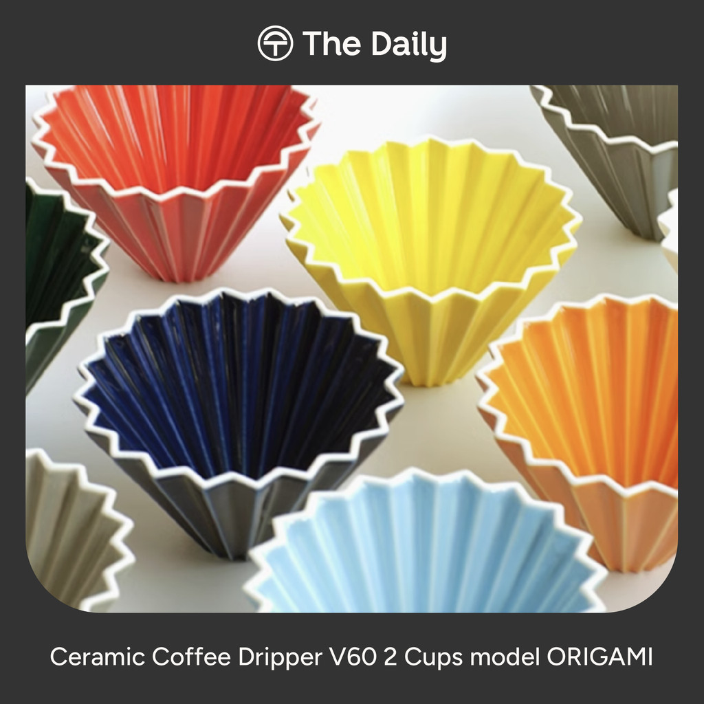 Coffee Dripper V60 Model ORIGAMI - Ceramic Coffee Dripper Made in Japan ...