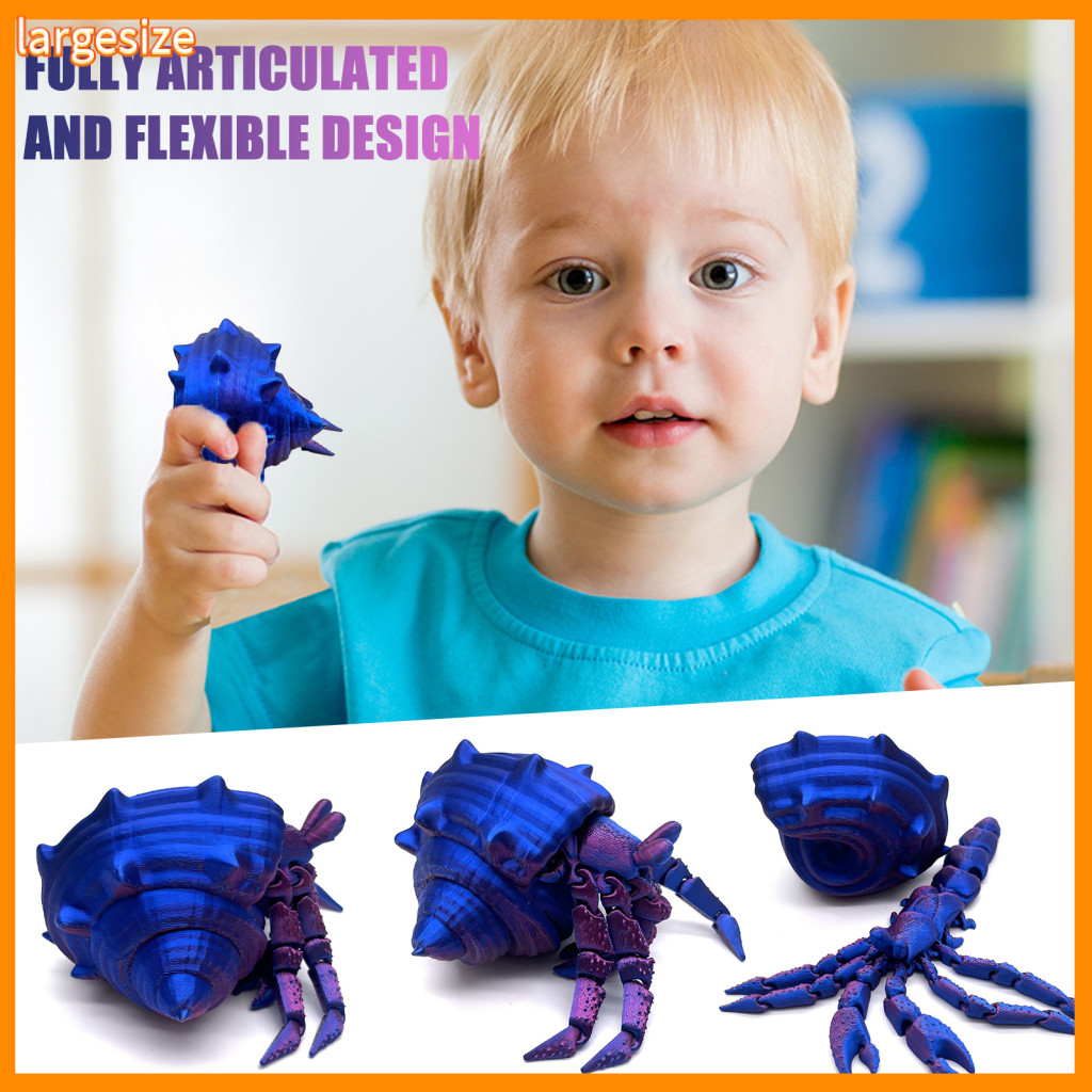 largesize| Articulated Hermit Crab Figure Hermit Crab Figure ...