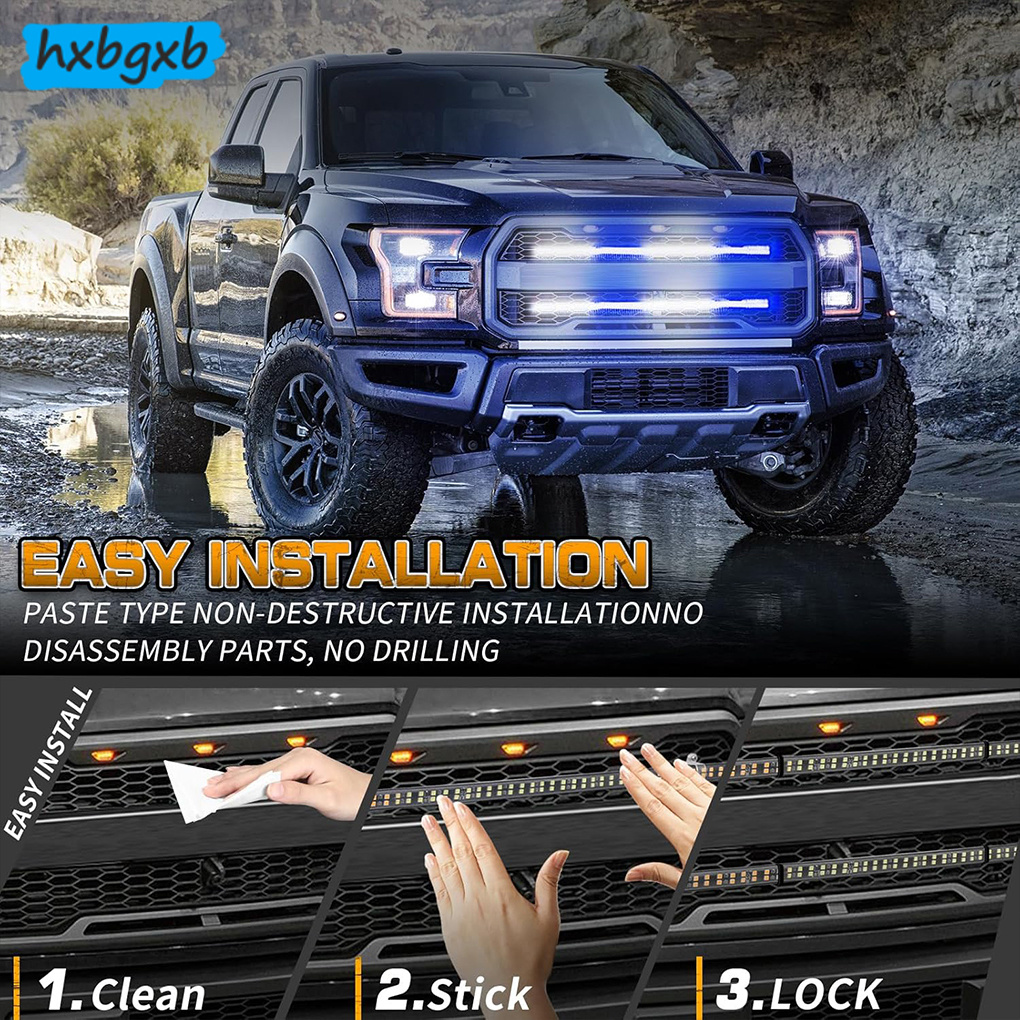 2piece Hazards Warning Automotive LED Light Strip For Emergency Cars ...