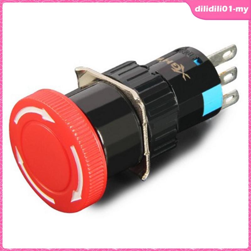 [DilidilidaMY] 16mm Mount Red Momentary Push Button Switch & Red ...