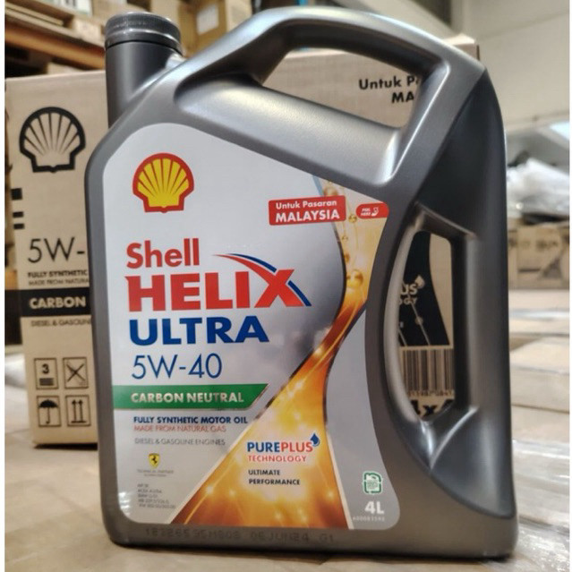 SHELL HELIX ULTRA 5W40 SP Fully Synthetic Engine Oil (4L) CARBON ...
