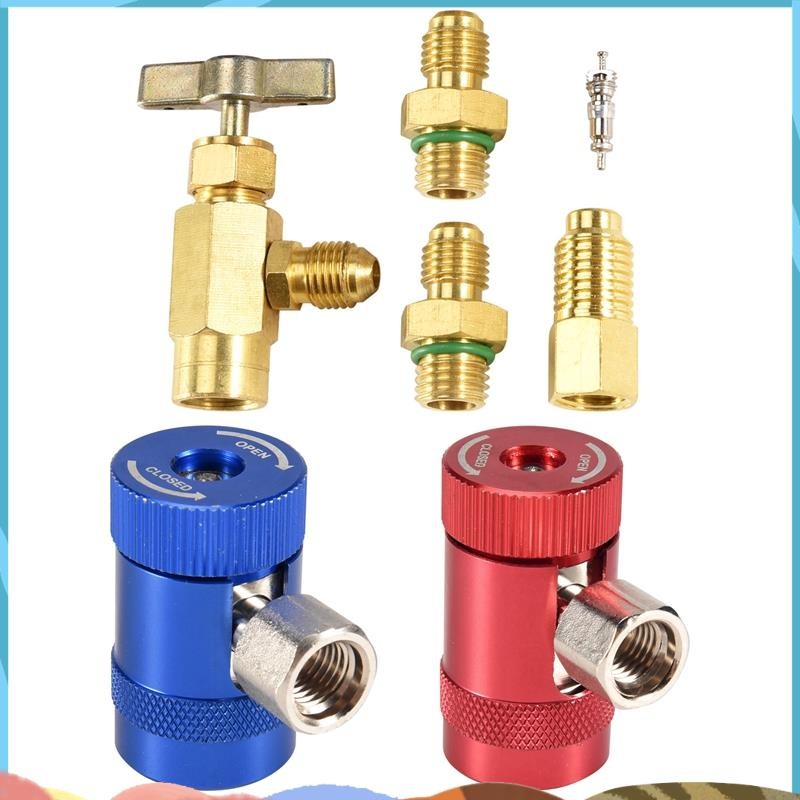 R1234YF Self-Sealing Can Tap with R134A Tank Adapter and R1234 Quick ...
