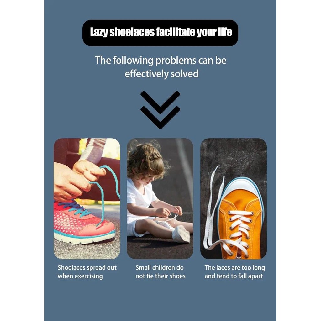 No Tie Shoe Laces Elastic Flat Laces for Sneakers Shoelaces Without ...