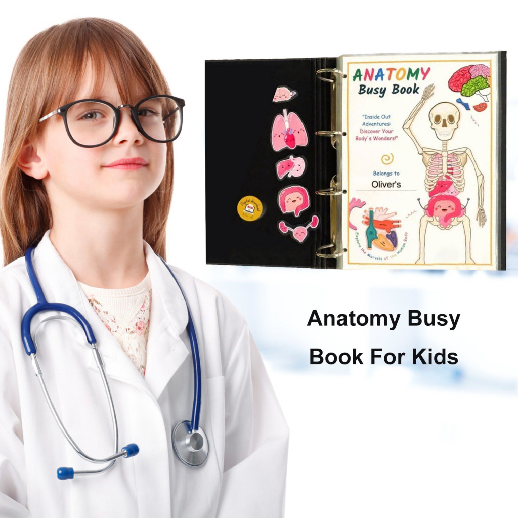 someryer| Kids Anatomy Busy Book Toddler Anatomy Busy Book Interactive Body Parts Learning Book ...
