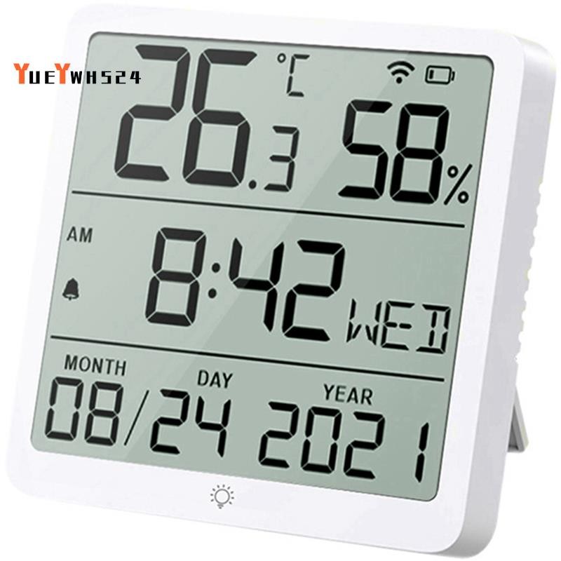 1 Piece Intelligent Temperature and Humidity Clock Temperature and ...