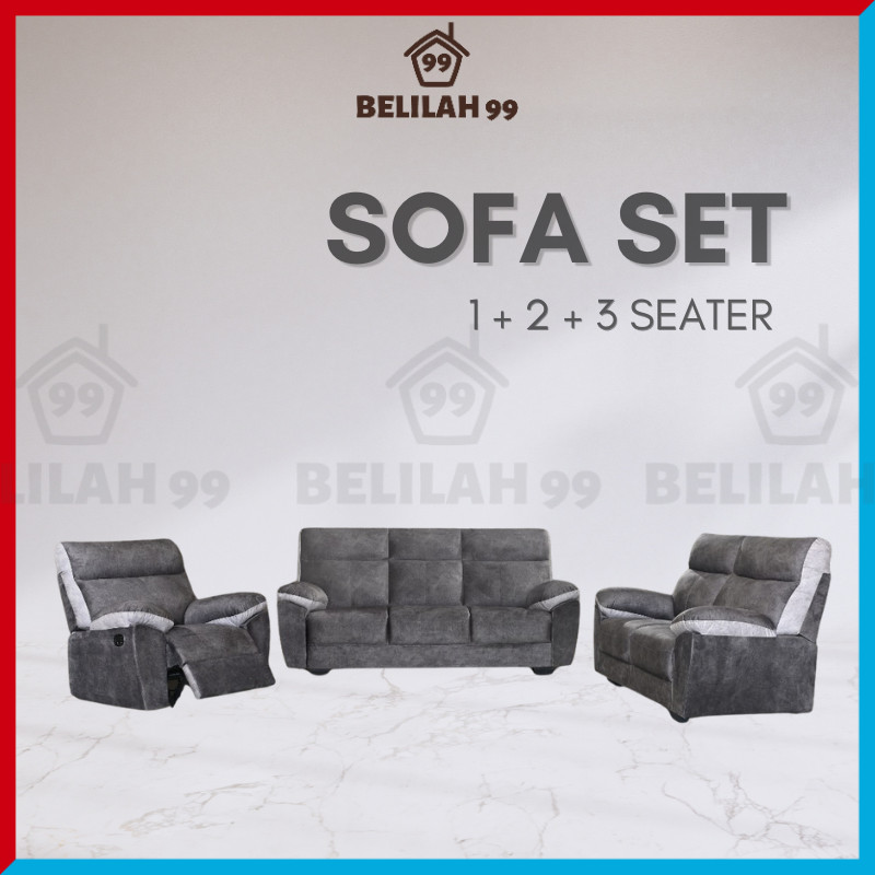 Belilah Premium Quality 1+2+3 Seater Velvet Fabric Sofa Set Luxury Sofa ...