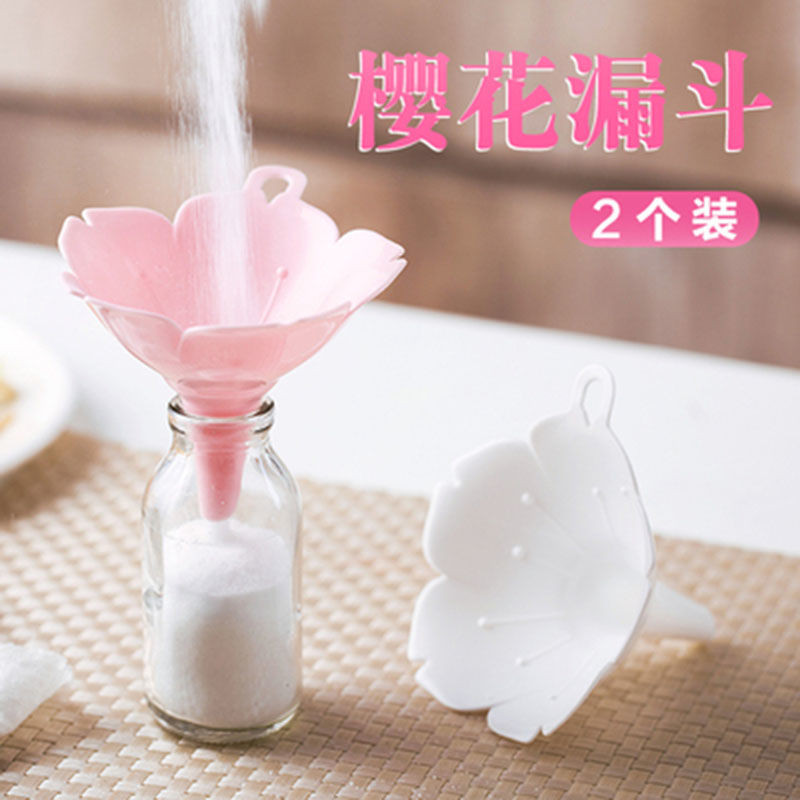 Cherry Blossom Funnel Household Large Diameter Oil Pot Funnel Liquid ...