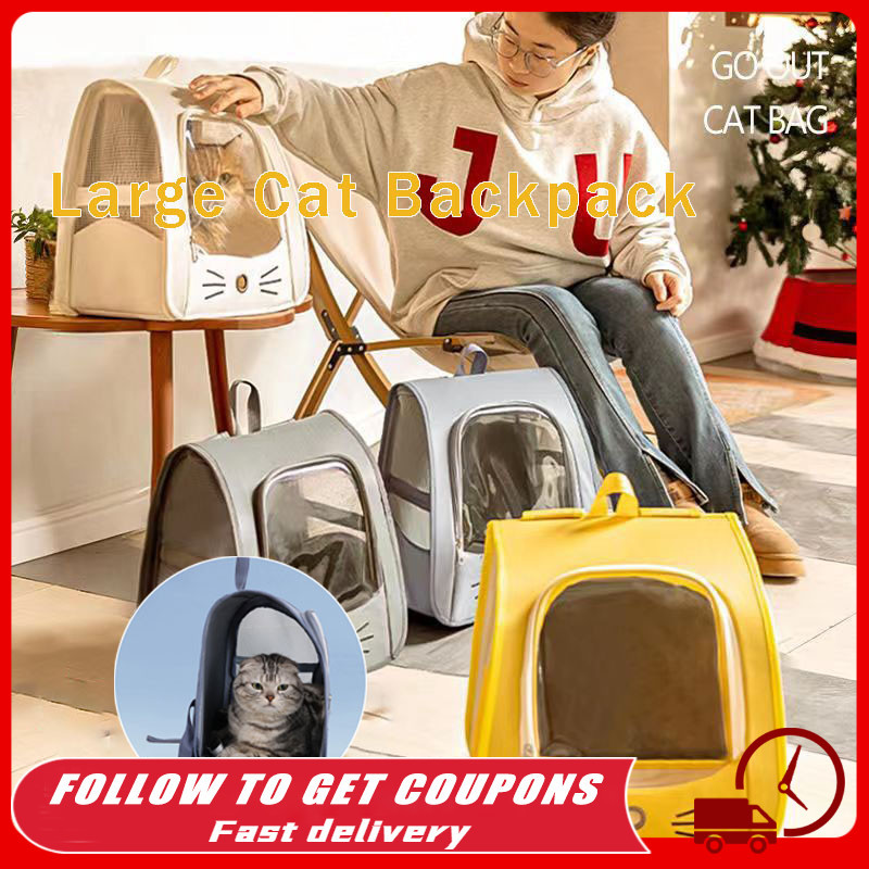 Portable Pet Cat Carrier Bag Travel Backpack Breathable Large Beg Anti ...