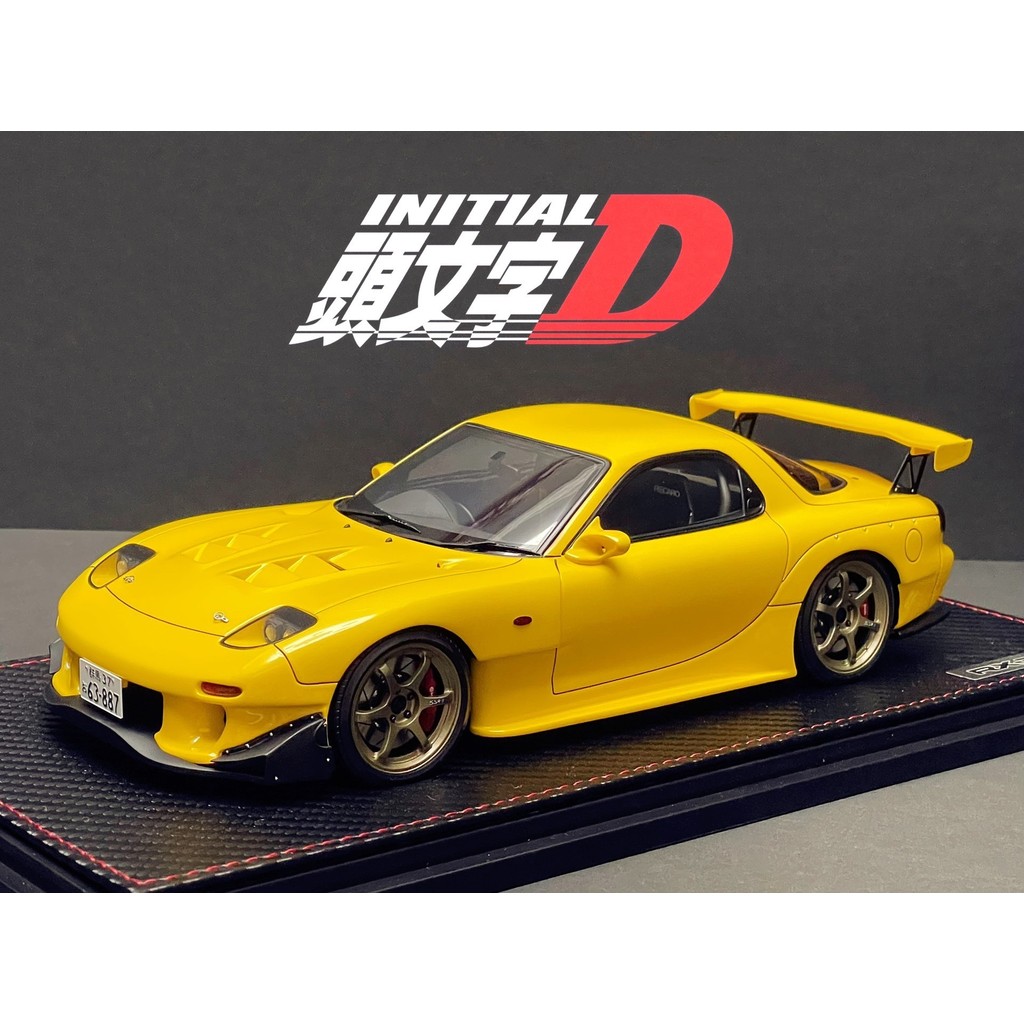 1/18 IG Ignition Initial D Mazda RX7 FD3S Initial D Medium Project D Fleet Keisuke Takahashi ...