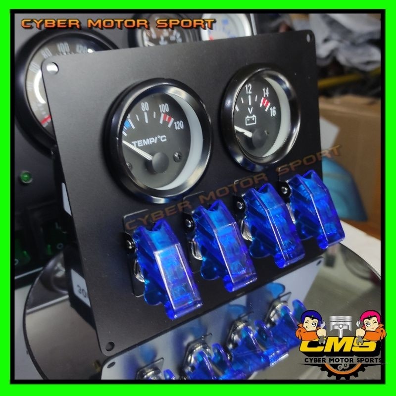 MESIN Car indicator temperature plus universal volt meter ARB rocker ...