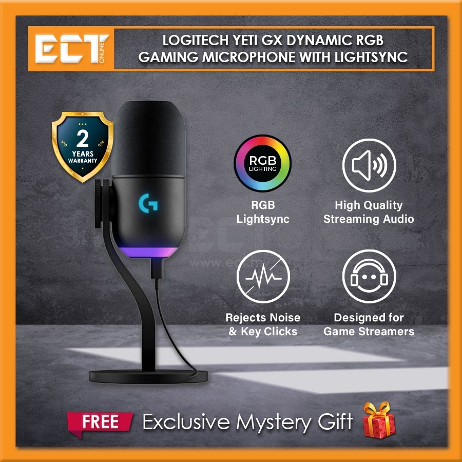 Logitech G Yeti GX Dynamic RGB Gaming Microphone with LIGHTSYNC (988 ...