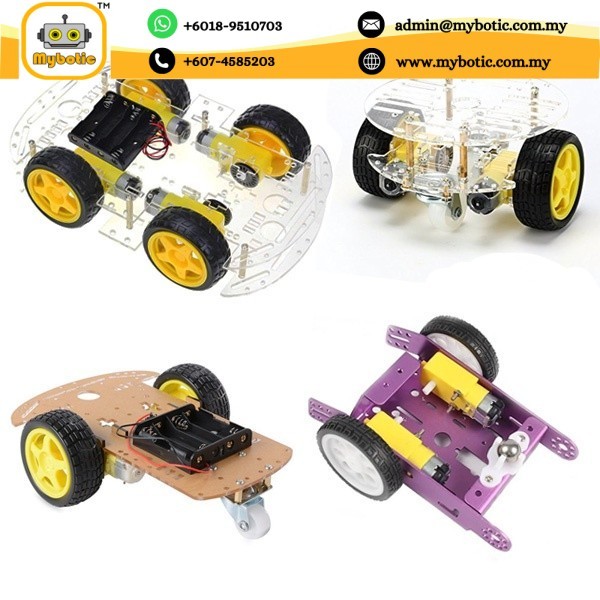 2WD Smart Car Chassis 2 Wheels, 4WD Smart Car Chassis 4 Wheels, 2WD 2 ...