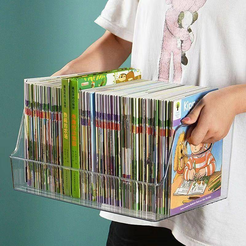 Book Storage Book Storage Box Transparent Acrylic Storage Organizer Box ...
