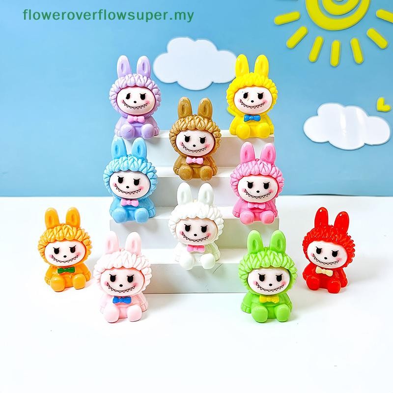 FSMY Luminous Labubu Doll Micro Landscape Car DIY Resin Decoration ...