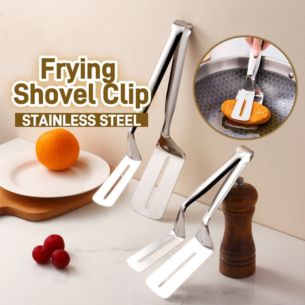 Double Sided Frying Shovel Clip Stainless Steel Kitchen Multifunctional ...