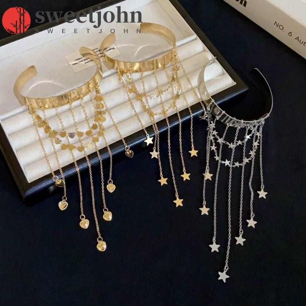 SWEETJOHN Star Armband Arm Chain, Sweet Adjustable Fringe Arm Cuff ...