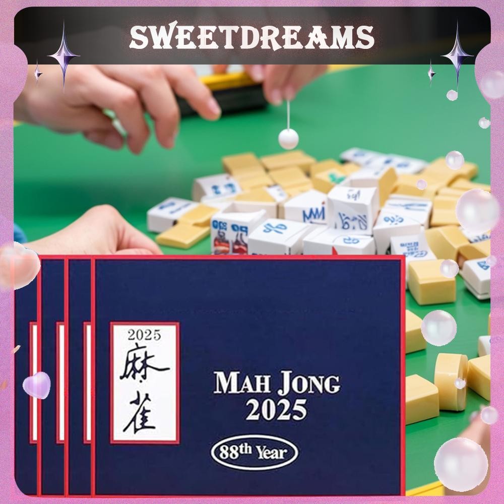 4Pcs 2025 Mahjong Cards Mahjong Scorecard Large Print National Mahjong Cards Foldable Official ...