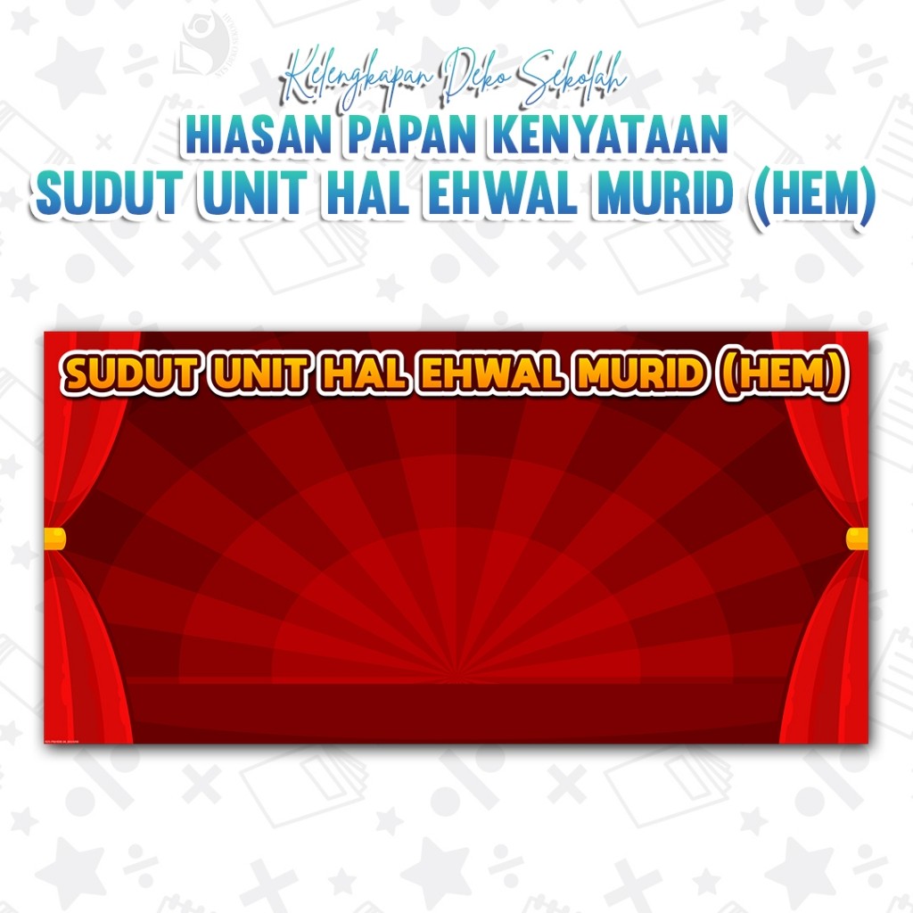 🌼1 DAY SHIP🌼 Hiasan Papan Kenyataan Sudut Unit Hal Ehwal Murid (HEM ...