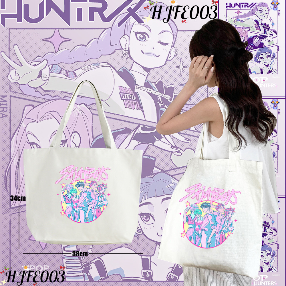 Ready Stock Kpop Demon Hunters Tote Bag Rumi Zoey Mira Huntrix Canvas ...