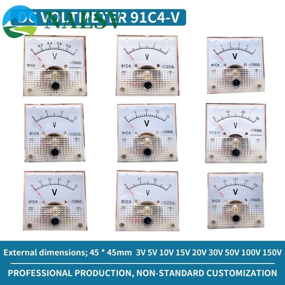 NAESV Pointer Type AC Voltmeter, AC 0-250V Square Voltage Meter, Volt ...