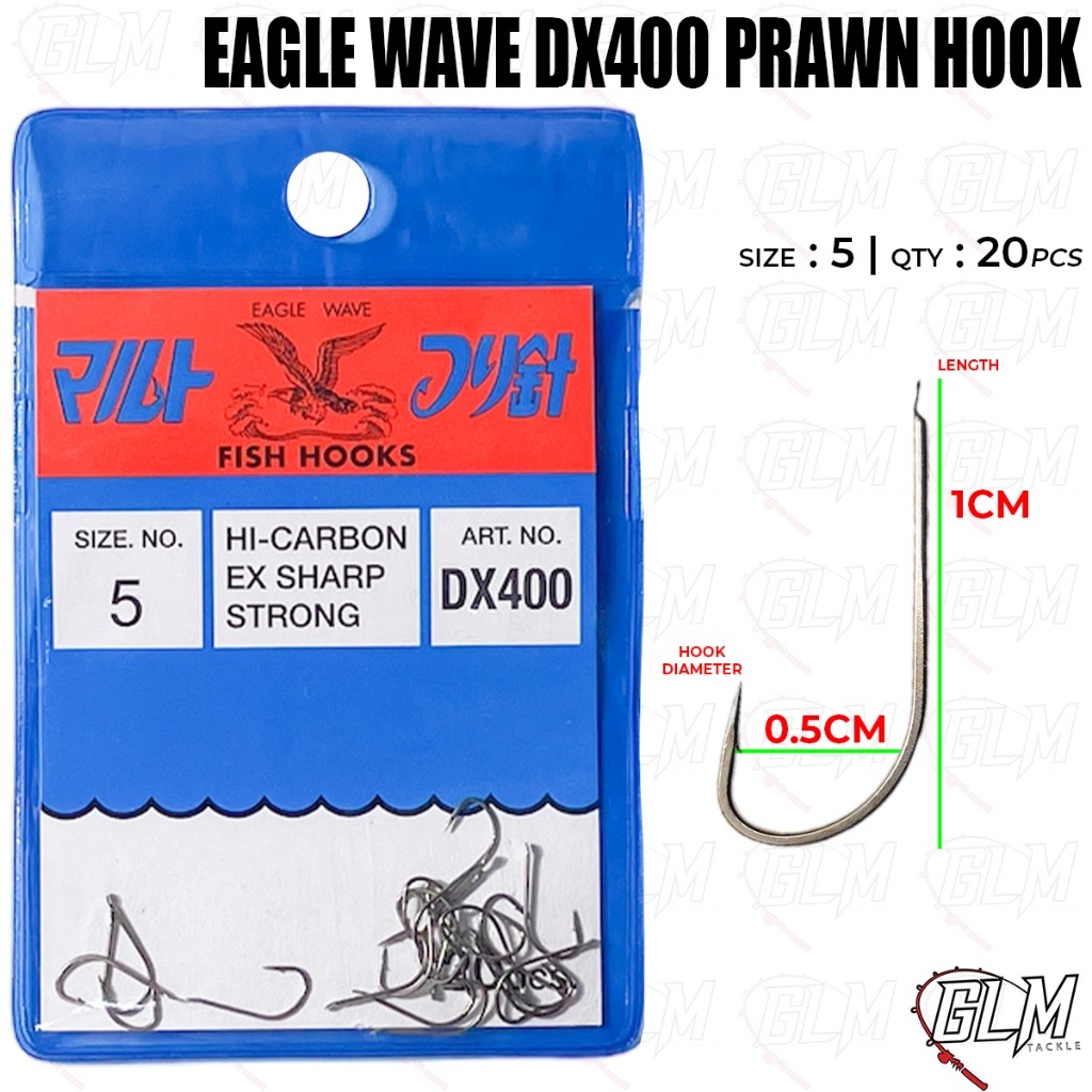 EAGLE WAVE MODEL DX400 HI-CARBON EX SHARP STRONG FISHING HOOK | Shopee ...